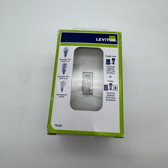 Leviton | Other | Leviton Tsl6 Led Cfl Incandescent Single Pole 3way ...